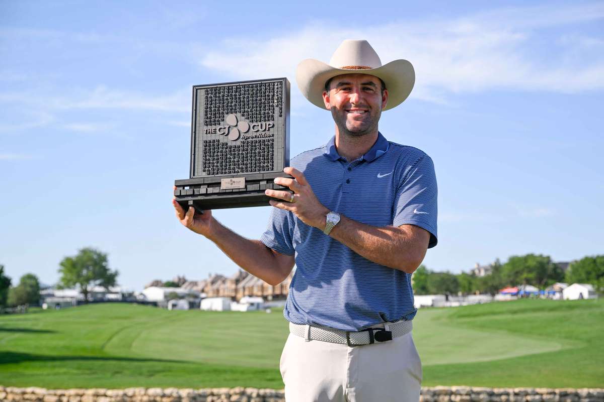 Scottie Scheffler records joint-lowest 72-hole score in PGA history to win CJ Cup Byron Nelson ...