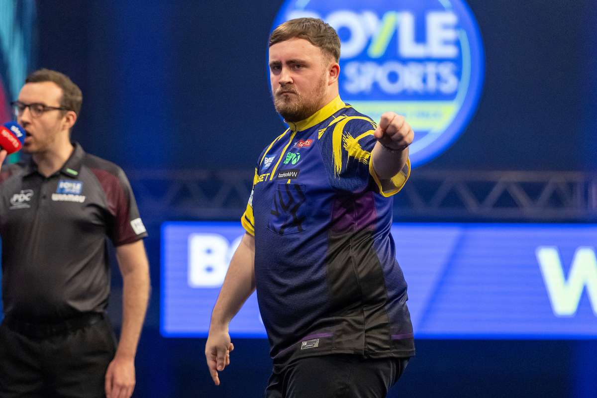 Luke Littler downs defending World Grand Prix champion Mike De Decker ...