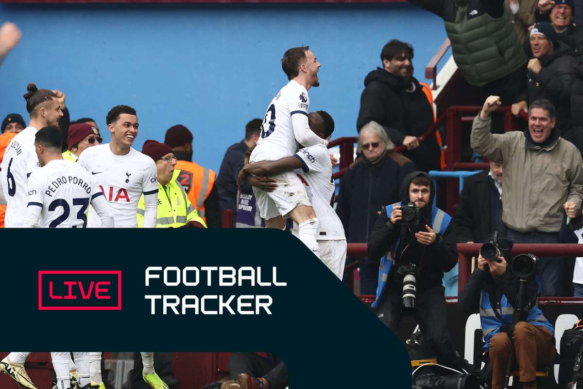 Football Tracker: Spurs thrashing Villa ahead of Liverpool v Man City ...