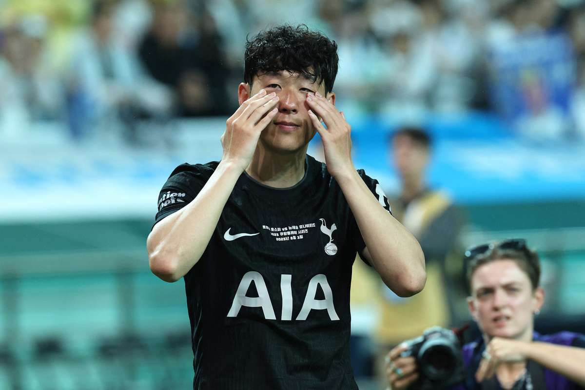 Departing Spurs captain Son Heung-min in tears on emotional evening ...
