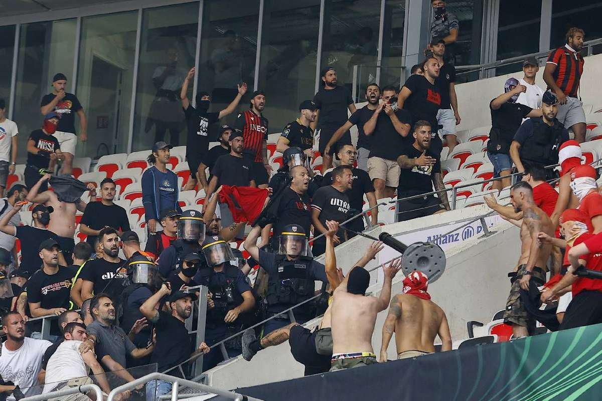 Nice v Cologne Conference League match kicks off late because of crowd ...