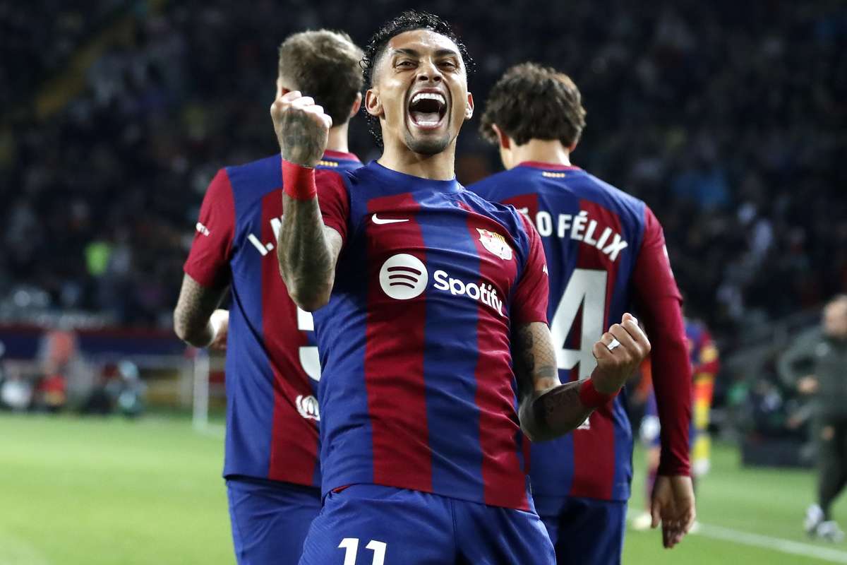 Raphinha marca, Barcelona vence Las Palmas e se isola na vice-liderança ... Raphinha marca, Barcelona vence Las Palmas e se isola na vice-liderança ...