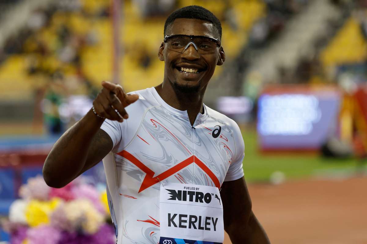 Velocistas Fred Kerley e Marcell Jacobs marcam duelo em Rabat antes de ...