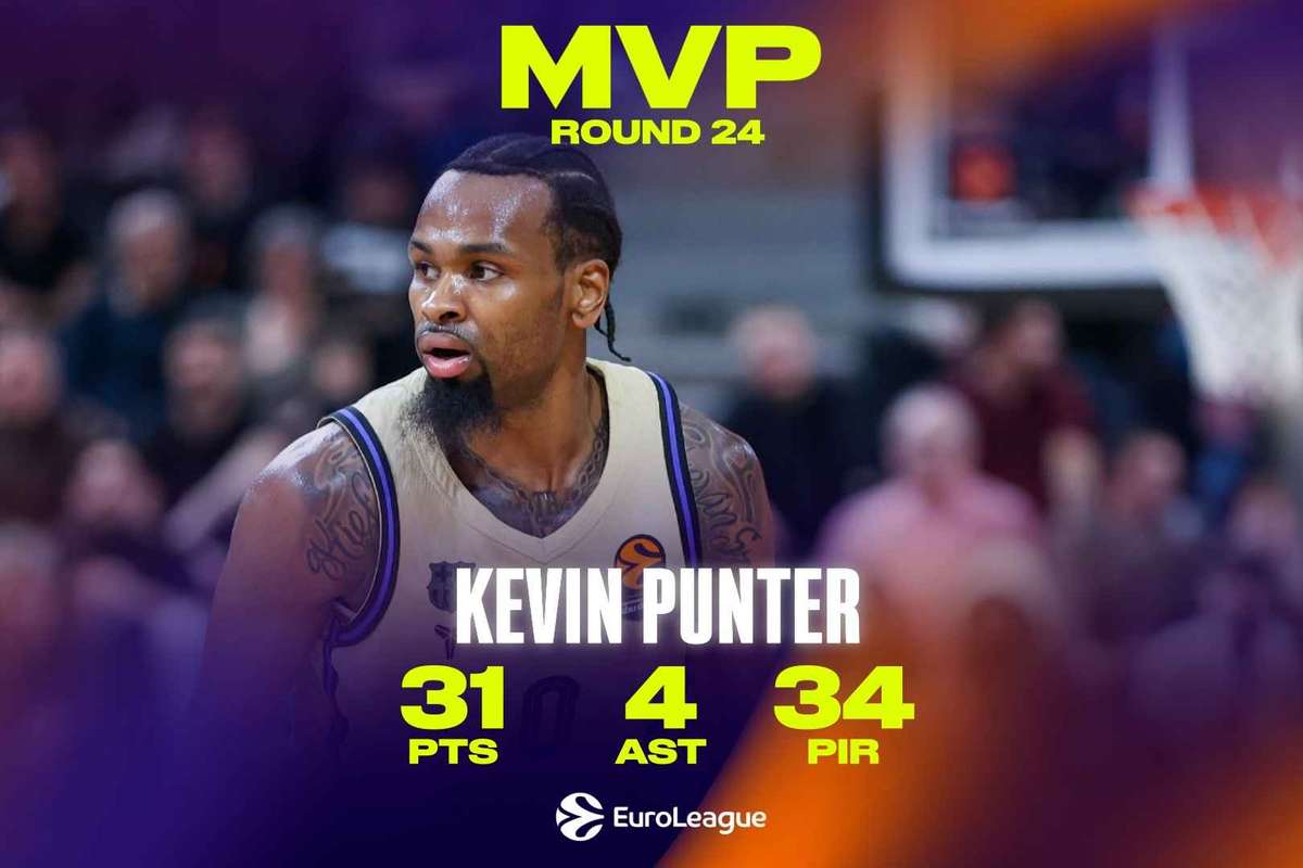 Kevin Punter, MVP de la jornada 24 de la Euroliga | Basket | Flashscore.es