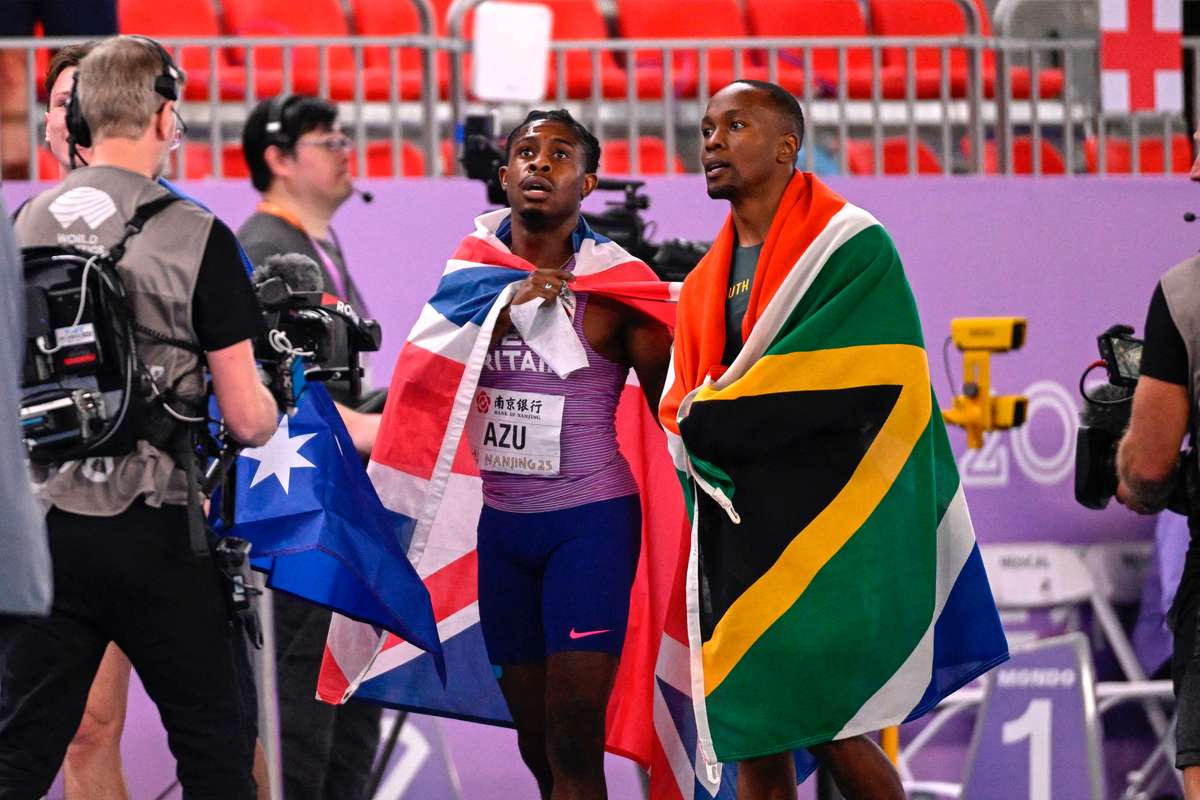 Athlétisme : le Britannique Jeremiah Azu sacré champion du monde du 60 ...
