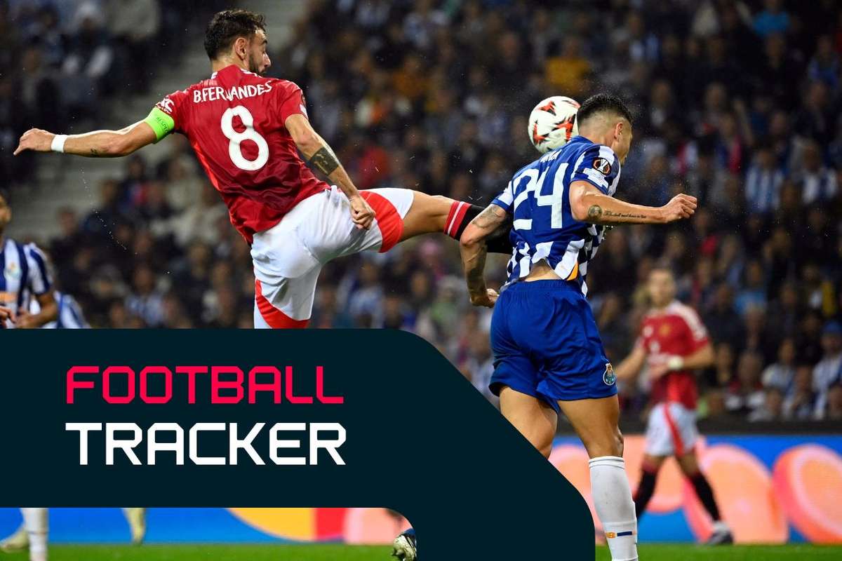 Football Tracker: 10-man United score late leveller against Porto ...