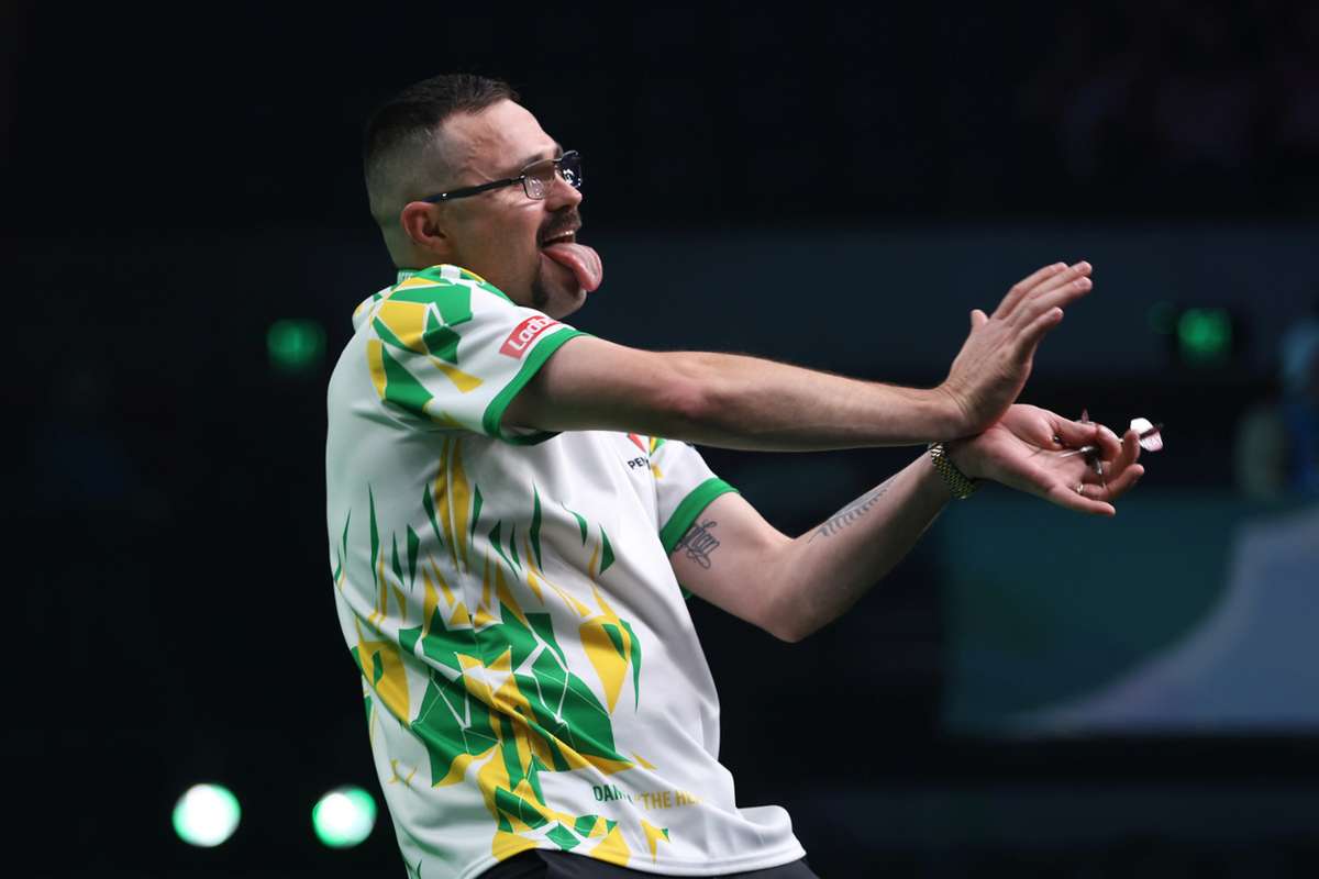 Damon Heta starts Australian Darts Masters with dominant win to set up clash with Luke Littler ...