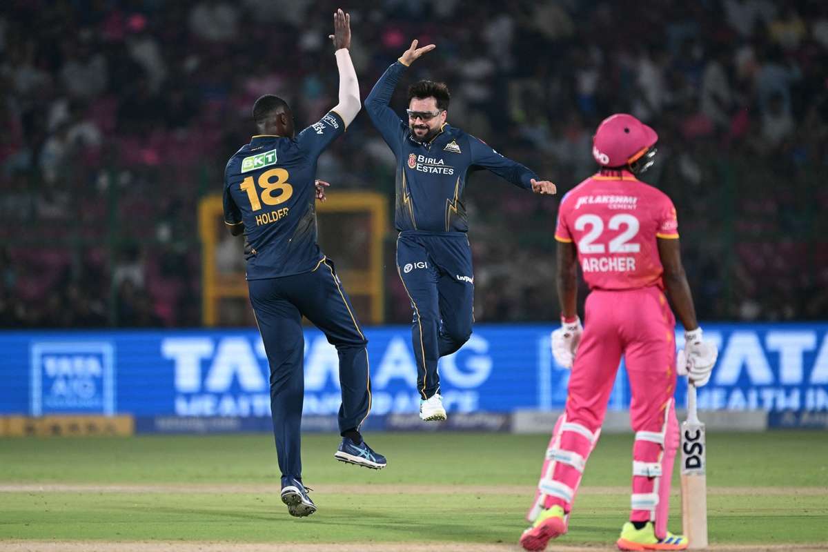 Rashid Khan takes four wickets as Gujarat Titans ease to 77-run win ...