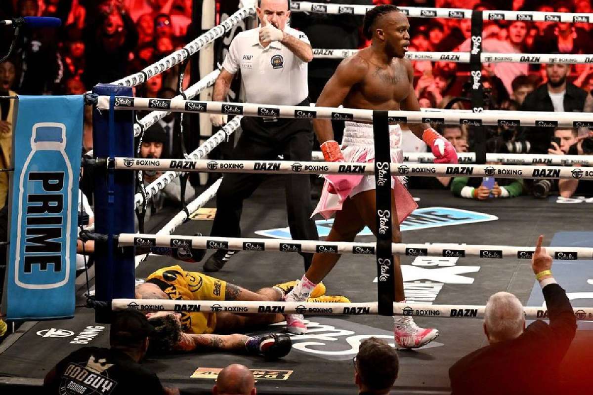 KSI calls out Jake Paul after latest knockout victory at packed Wembley ...