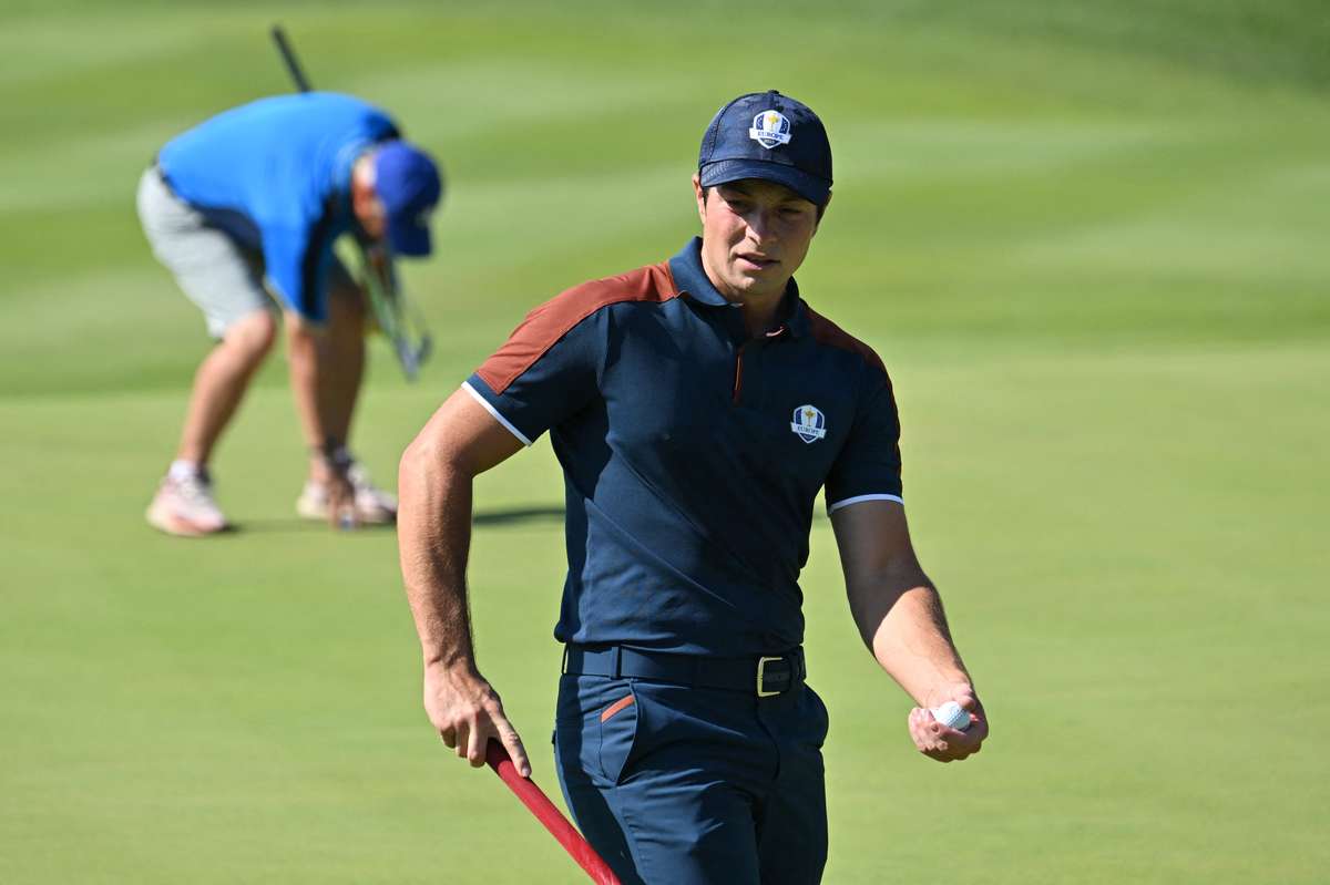 Viktor Hovland makes hole-in-one on par four in Ryder Cup practice ...