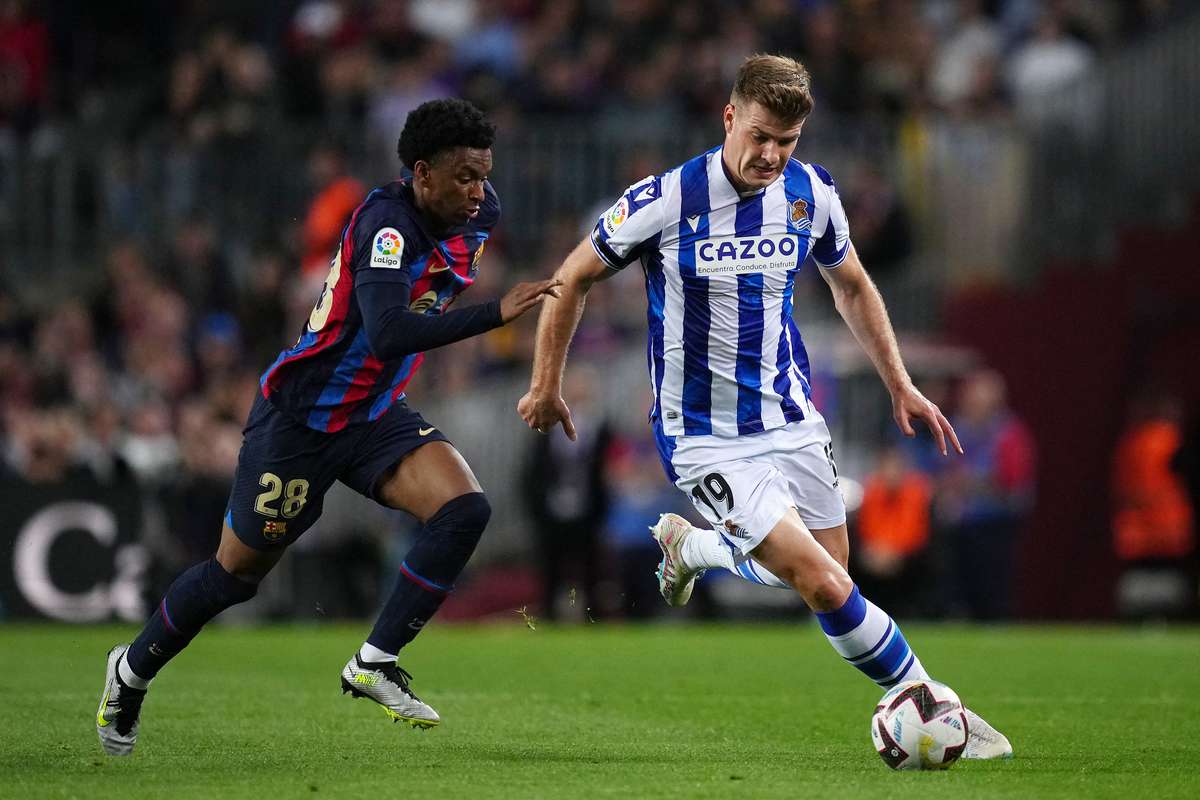 Real Sociedad rain on Barcelona's parade in historic win for Basque ...