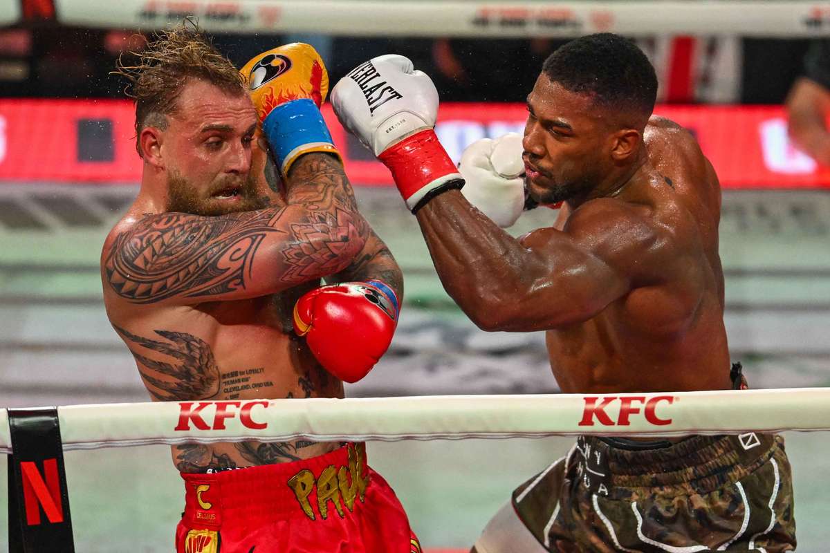 Anthony Joshua knocks out Jake Paul in sixth round to win lopsided ...