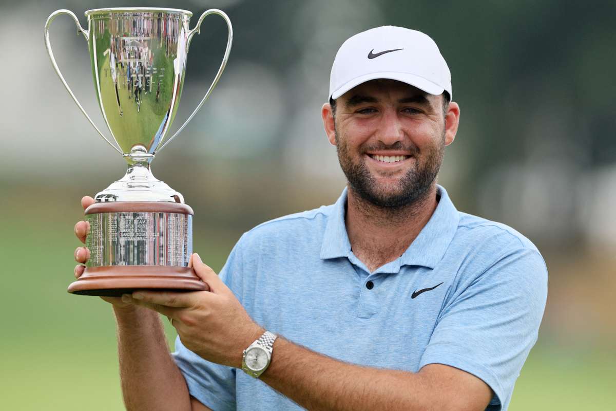 Scheffler downs Kim to win protest-hit Travelers Championship ...