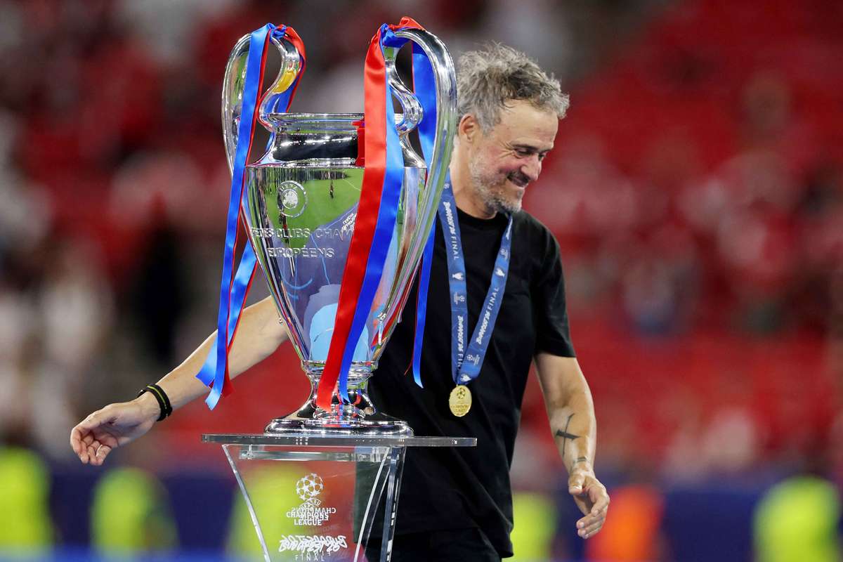 Luis Enrique spoke to the media in Budapest after lifting UCL title ...