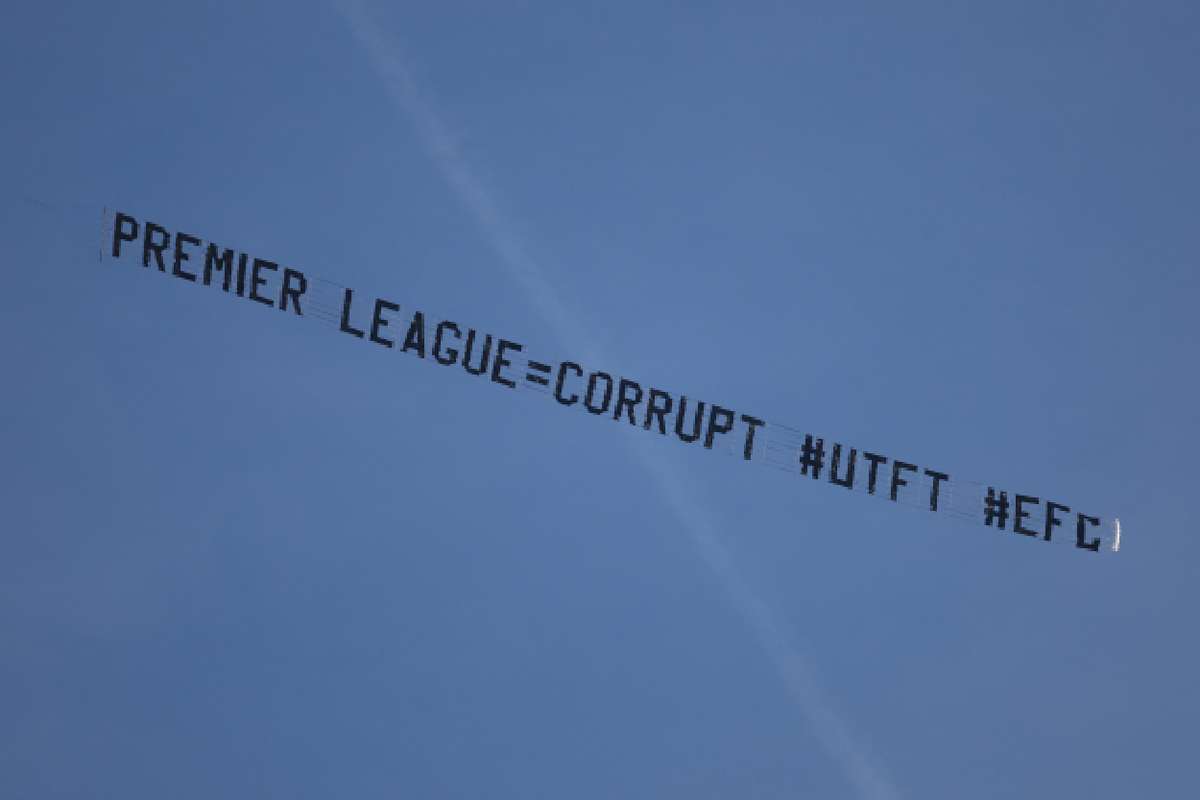 Protestbannere over Etihad under Manchester City-Liverpool | Flashscore.dk Protestbannere over Etihad under Manchester City-Liverpool | Flashscore.dk
