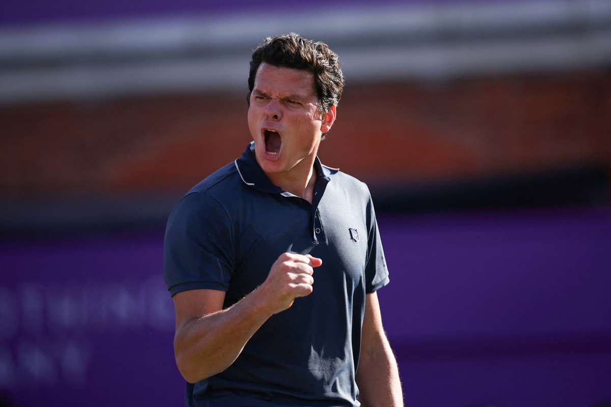 Milos Raonic downs Cameron Norrie with record 47 aces at Queen's Club ...