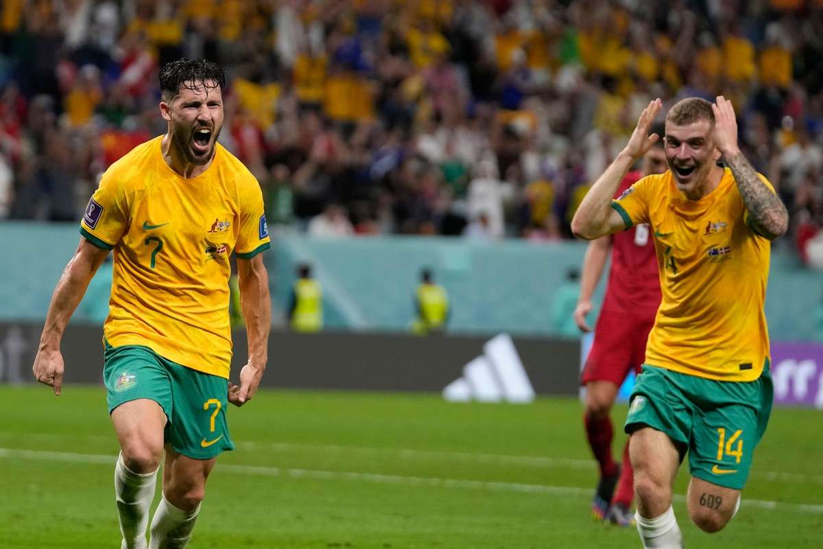 Australia seal remarkable victory over Denmark to reach knockout rounds ...