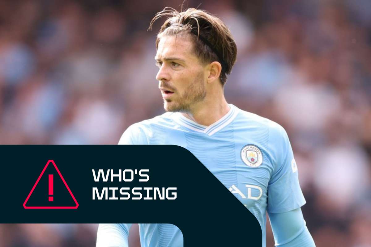 Who's missing: Jack Grealish remains doubtful for Manchester City ...