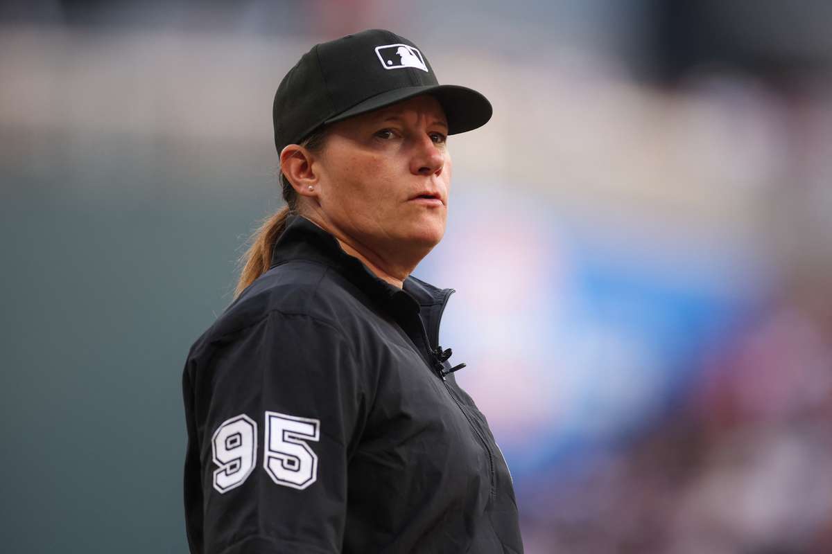 Jen Pawol makes history and becomes the first woman to umpire in ...