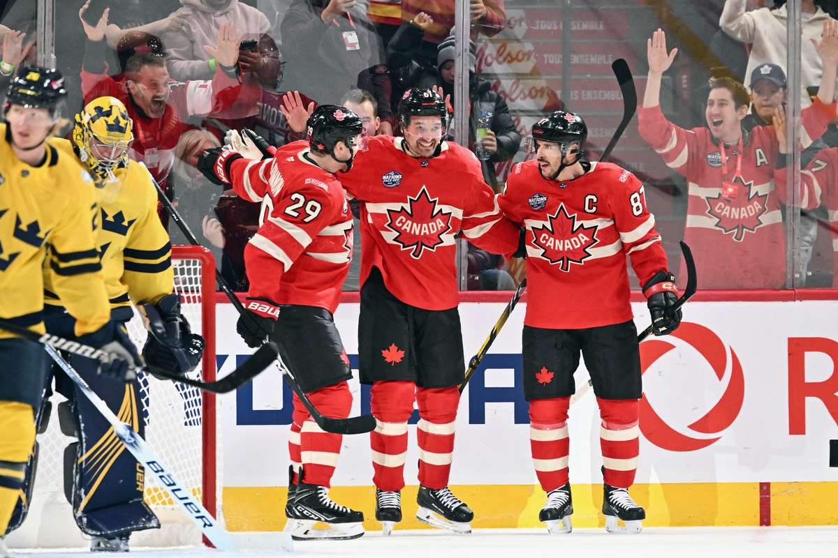 Sidney Crosby gets hat-trick of assists as Canada beat Sweden in NHL 4 Nations Face-Off opener ...