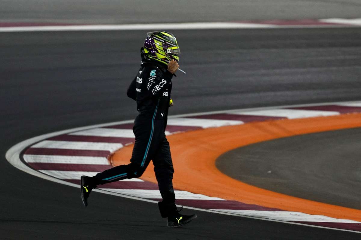 FIA 'revisiting' Lewis Hamilton track-crossing incident in Qatar ...