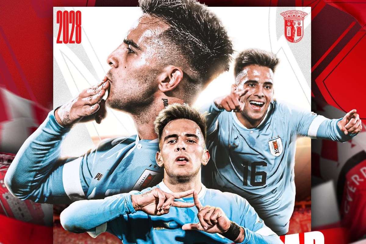 Oficial: Médio uruguaio Rodrigo Zalazar é reforço do SC Braga ...