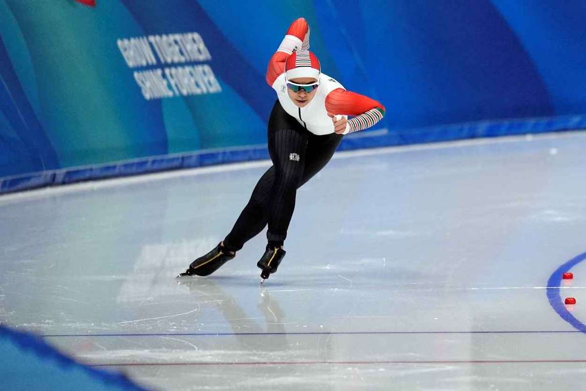 Jéssica Rodrigues na final mass start dos mundiais júnior de patinagem ...