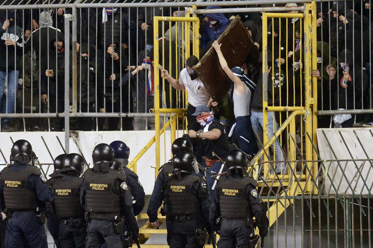 Dozens arrested after fans and police clash at Croatia Cup semi-finals ...