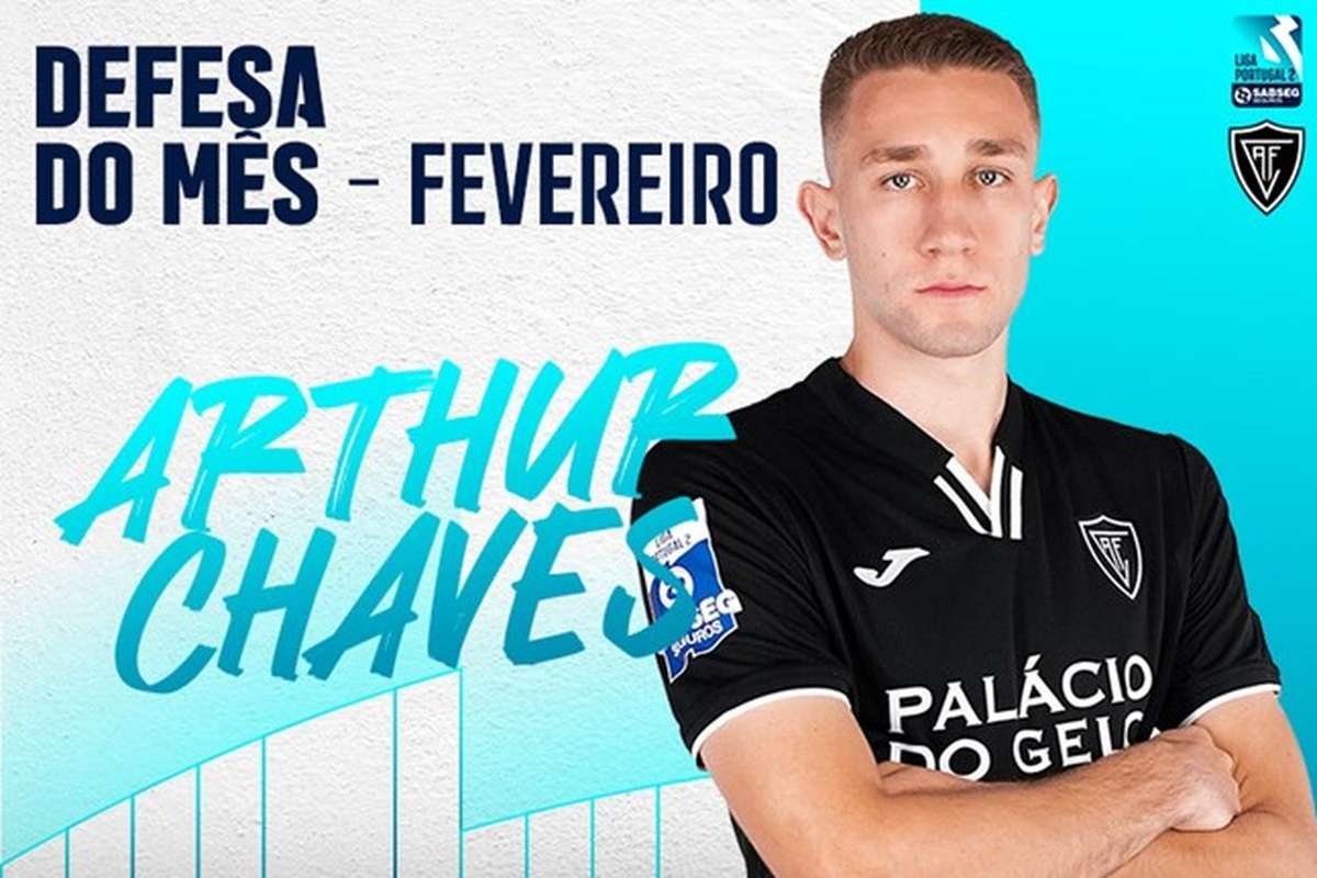Arthur Chaves é o defesa do mês da Liga 2 | Flashscore.pt