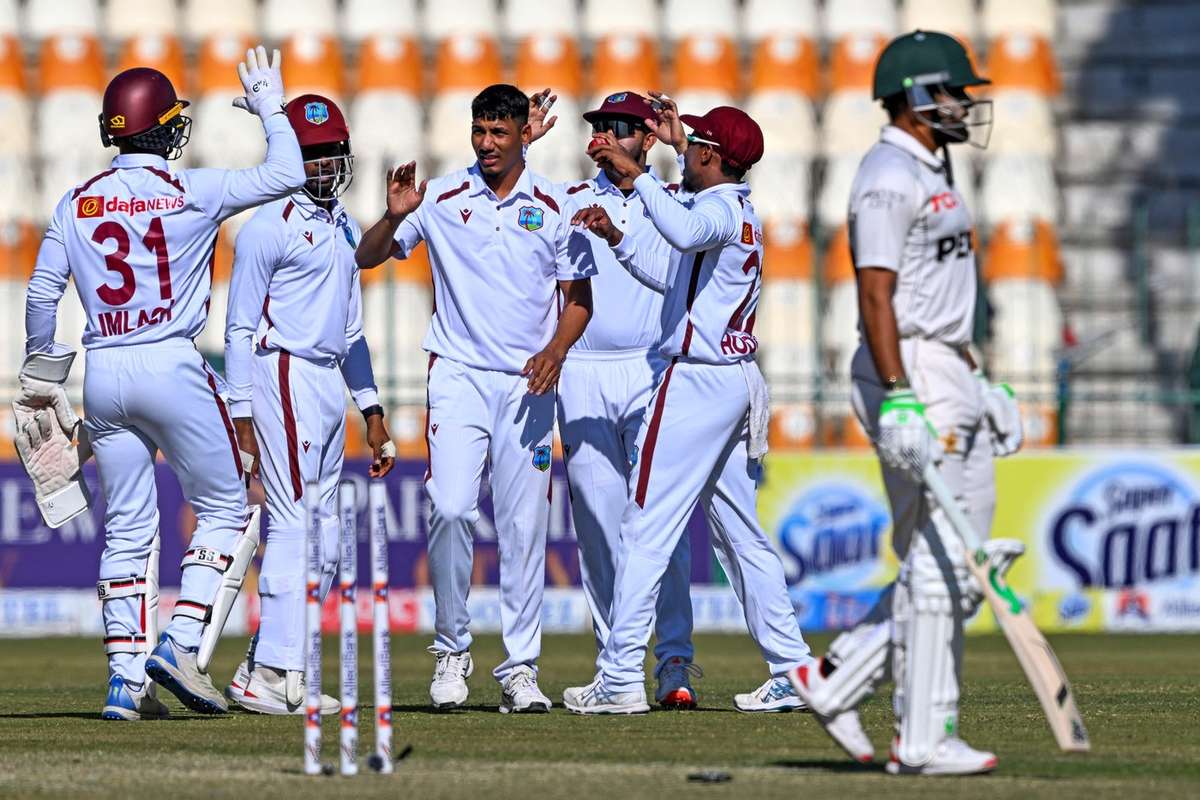 Pakistan spinner Noman Ali claims hat-trick but West Indies fight back ...