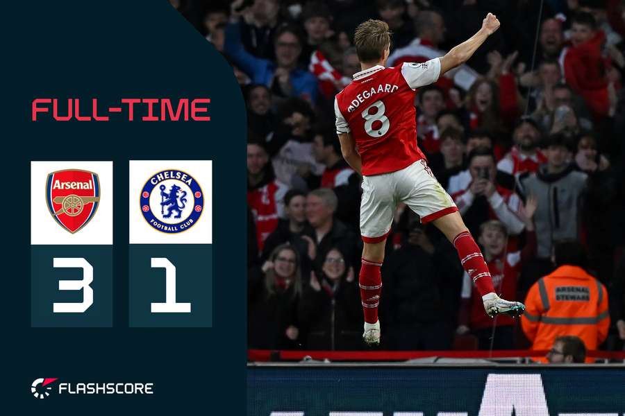 Arsenal v Chelsea as it happened: Odegaard leads Gunners to victory ...